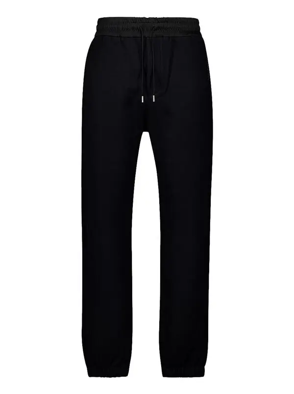 Saint Laurent Logo Embroidered Fleece Sweatpants - Black