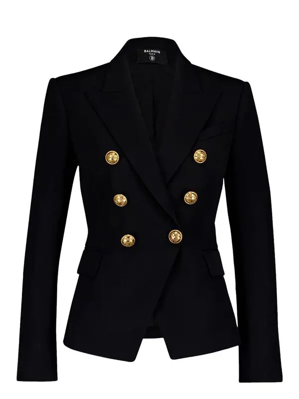 Balmain Double-breasted Tailored Blazer - Black