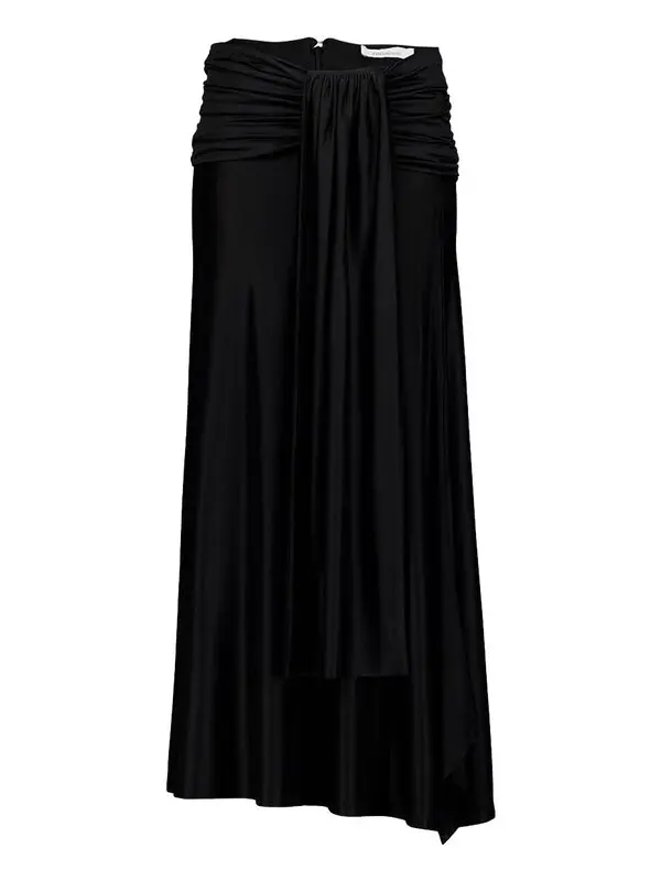 Rabanne Draped Maxi Skirt - Black
