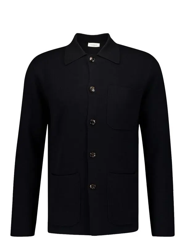 PIACENZA CASHMERE 1733 Wool Long-sleeve Shirt - Black