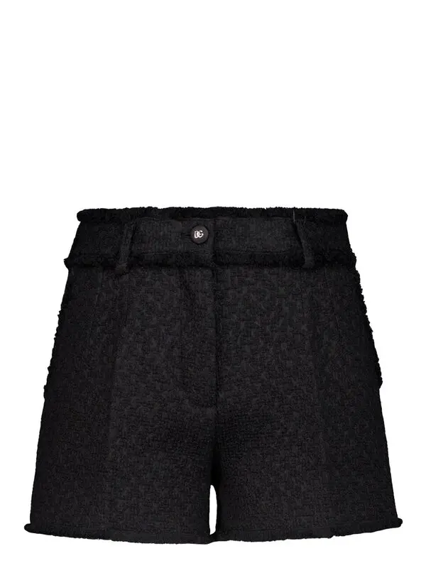 Dolce & Gabbana Raschel Tweed Shorts - Black