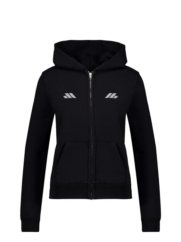 Balenciaga Activewear Zip-up Hoodie - Black