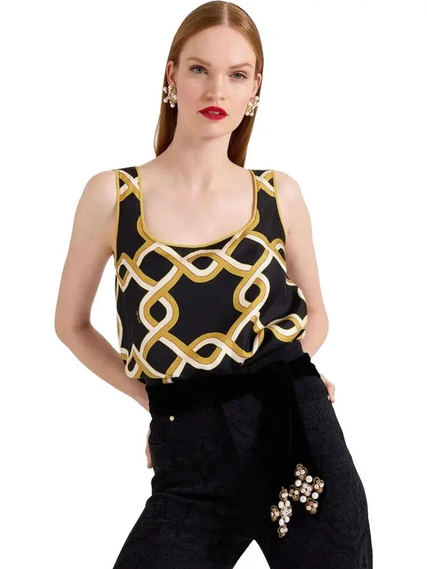 La DoubleJ Tackle Twirl Top - Black