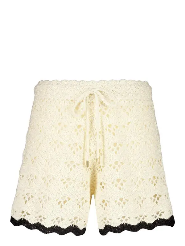 Zimmermann Rhiannon Crochet Shorts - Cream