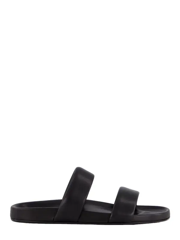 Saint Laurent Nichols Leather Slides - Black