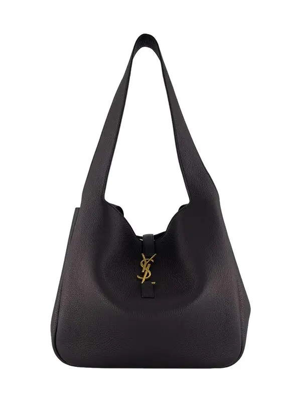 Saint Laurent Le 5 À 7 Bea Grained Leather Tote - Black