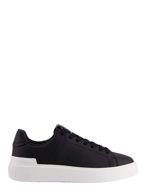 Balmain B-court Calfskin Sneakers - Black