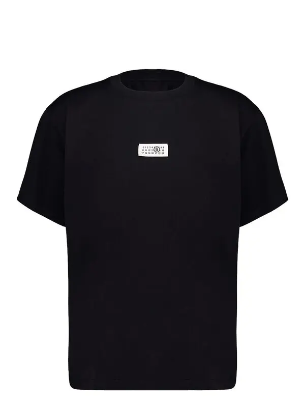 MAISON MARGIELA Numbers Motif-patch Cotton T-shirt - Black