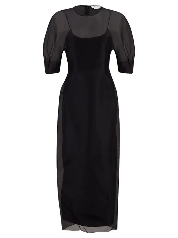 Gabriela Hearst Coretta Sheer Dress - Black