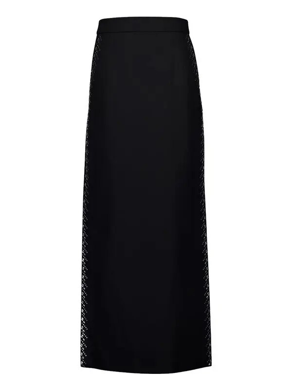Rabanne Rhinestone-embellished Maxi Skirt - Black