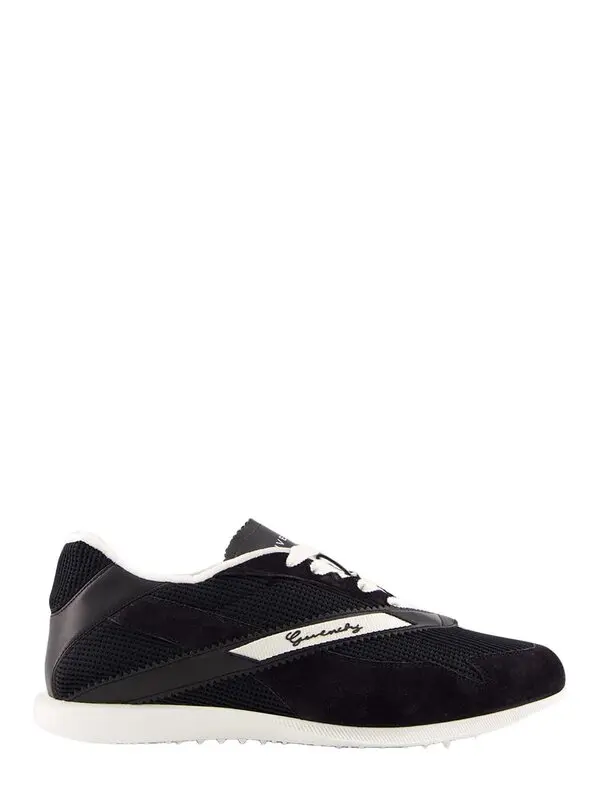 Givenchy Low-top Mesh And Suede Sneakers - Black