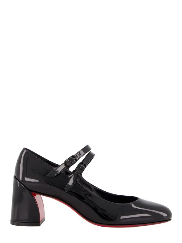 CHRISTIAN LOUBOUTIN Patent Leather Mary Jane Pumps - Black