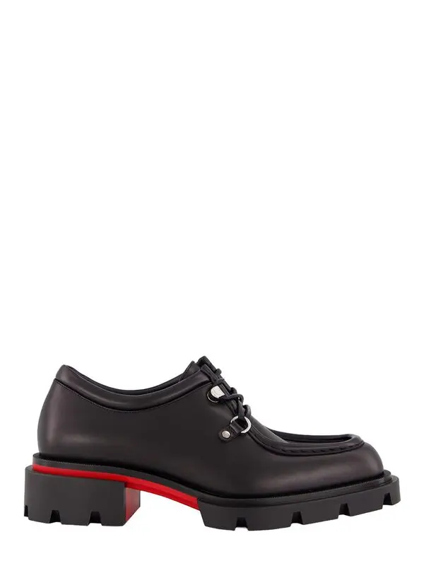 CHRISTIAN LOUBOUTIN Our Pabelito Calf Leather Derby Shoes - Black