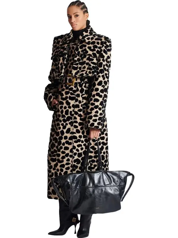 Balmain Track Leather Tote Bag - Black