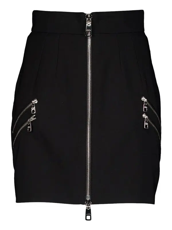 Dolce & Gabbana Mini Skirt With Zipper - Black
