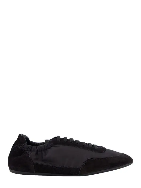 Prada Leather Lace-up Sneakers - Black