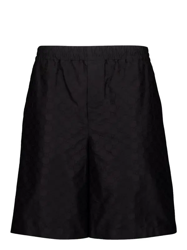 Gucci Cotton-silk Gg Faille Shorts - Black