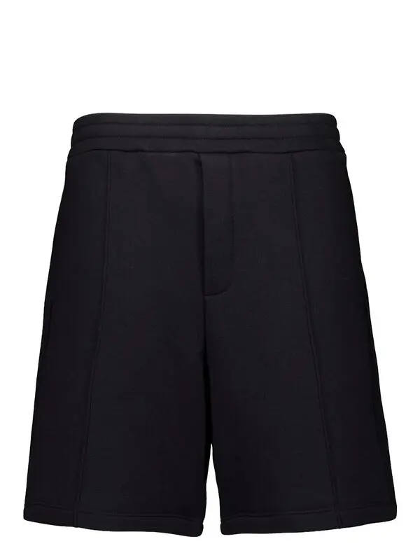 Valentino Garavani Jersey Cotton Regular Fit Shorts - Black