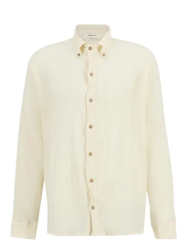 Spiritum Tulum Balam Cotton Shirt - Cream