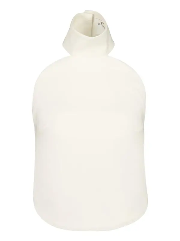 COURREGES Ellipse Mockneck Sleeveless Top - Cream