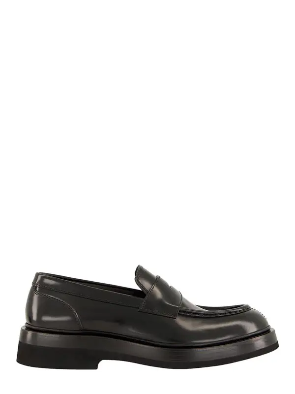 Santoni Penny Gunder Loafers - Black