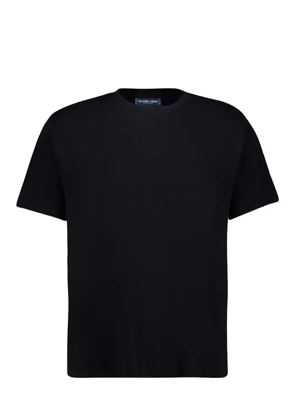 Frescobol Carioca Dinis Cotton-linen T-shirt - Black