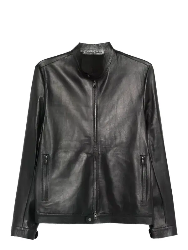SALVATORE SANTORO Zip-up Leather Jacket - Black