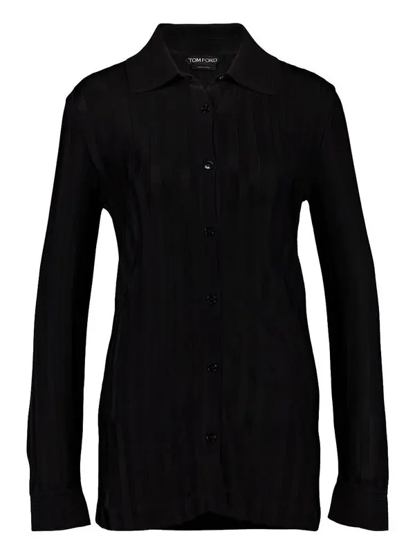 TOM FORD Long-sleeve Knit Shirt - Black