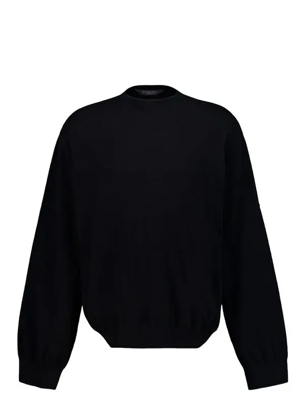 Balenciaga Cashmere Crewneck Sweater - Black