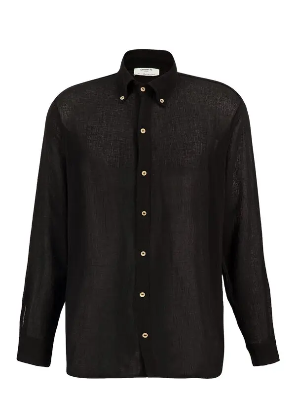 Spiritum Tulum Balam Cotton Shirt - Black
