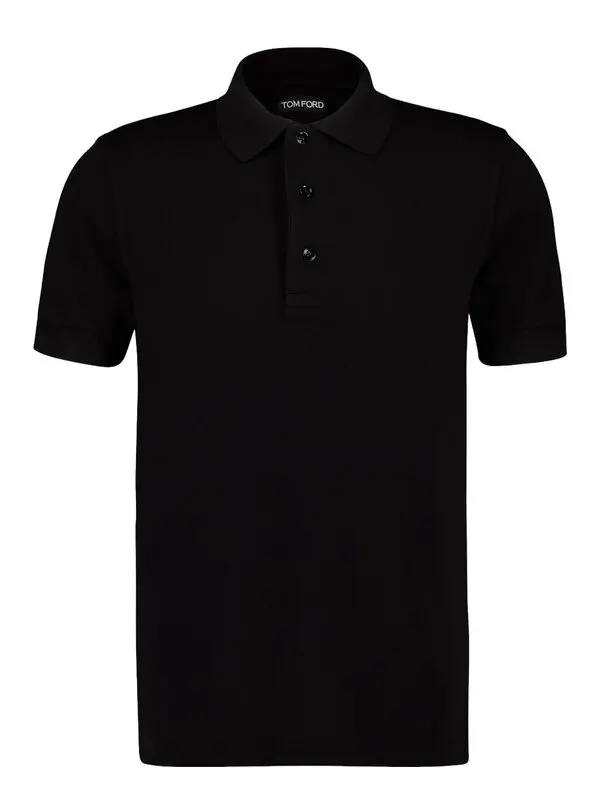 TOM FORD Lyocell Polo Shirt - Black
