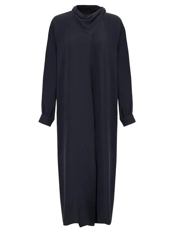 PAULA Irys Wrap Maxi Dress With Tie Neck - Black