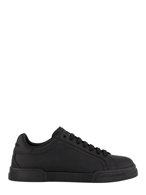 Dolce & Gabbana Low-top Leather Sneakers - Black