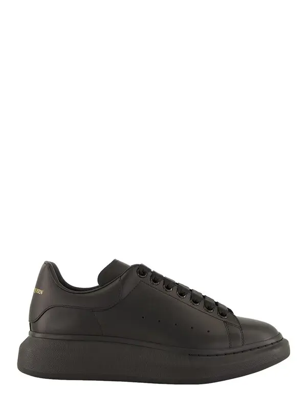 Alexander McQueen Oversized Leather Sneakers - Black