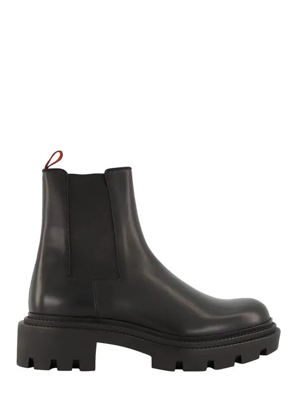 CHRISTIAN LOUBOUTIN Devon College Calf Leather Ankle Boots - Black
