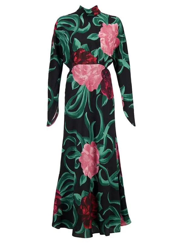 La DoubleJ Peony Gilda Maxi Dress - Black