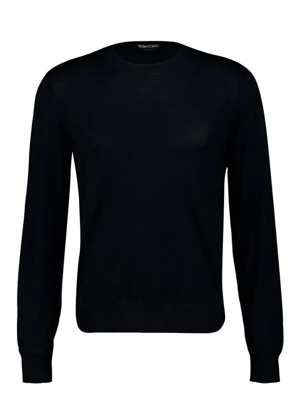 TOM FORD Wool Crew-neck Knitwear - Black