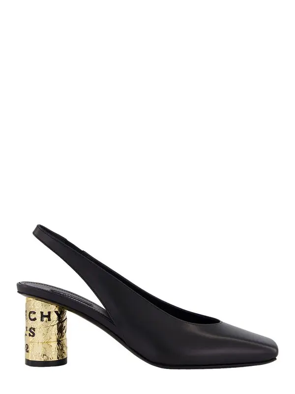 Givenchy Leather Slingbacks - Black