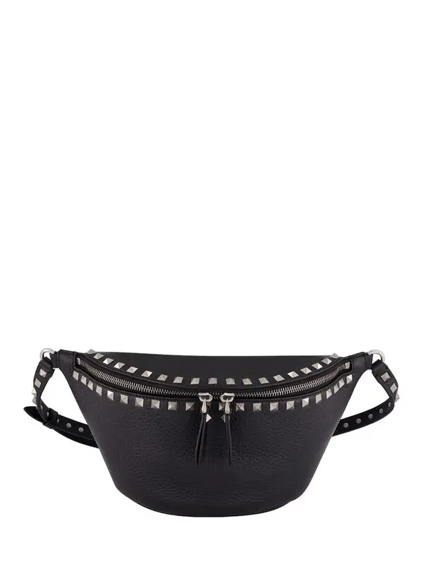 Valentino Garavani Rockstud Leather Belt Bag - Black