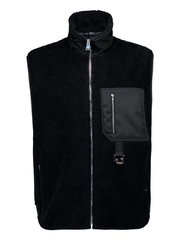 Fendi Virgin Wool Teddy Vest - Black