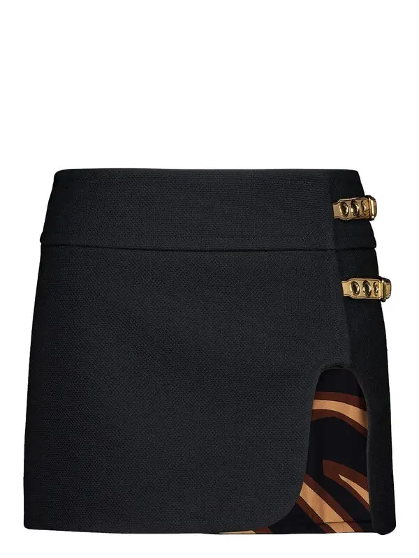 Emilio Pucci Wool Mini Skirt - Black