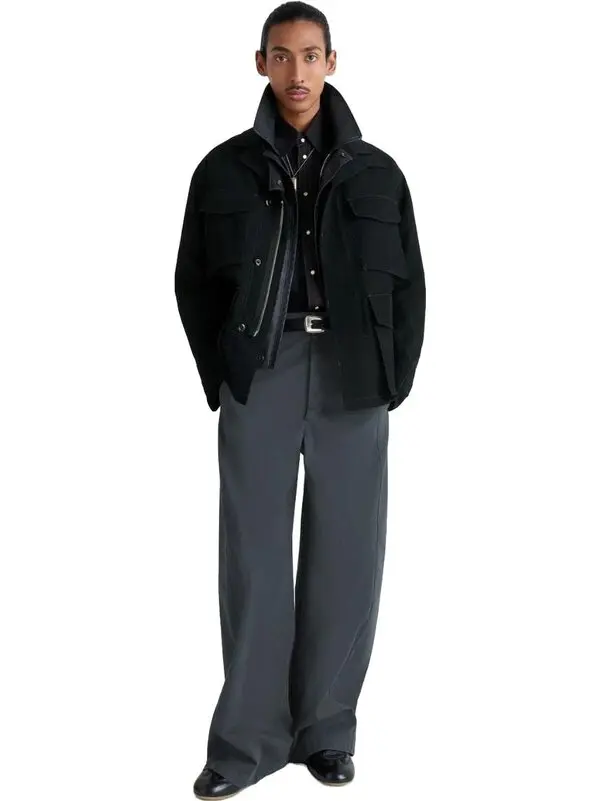 LEMAIRE Soft Wool Field Jacket - Black