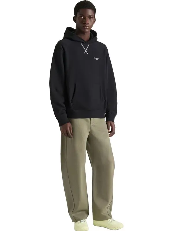 Givenchy Cotton Hooded Sweatshirt - Black
