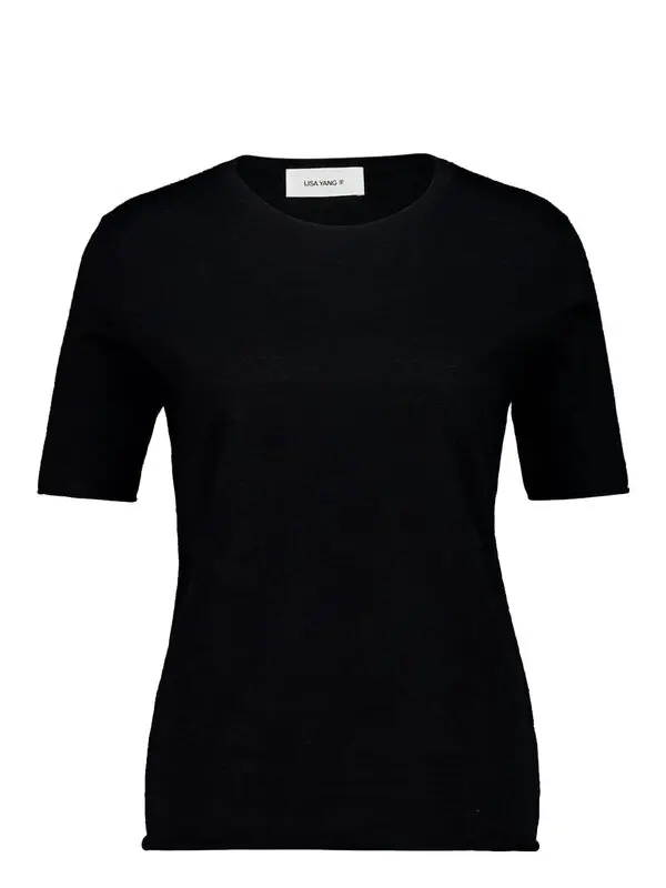 LISA YANG Ari Cashmere T-shirt - Black
