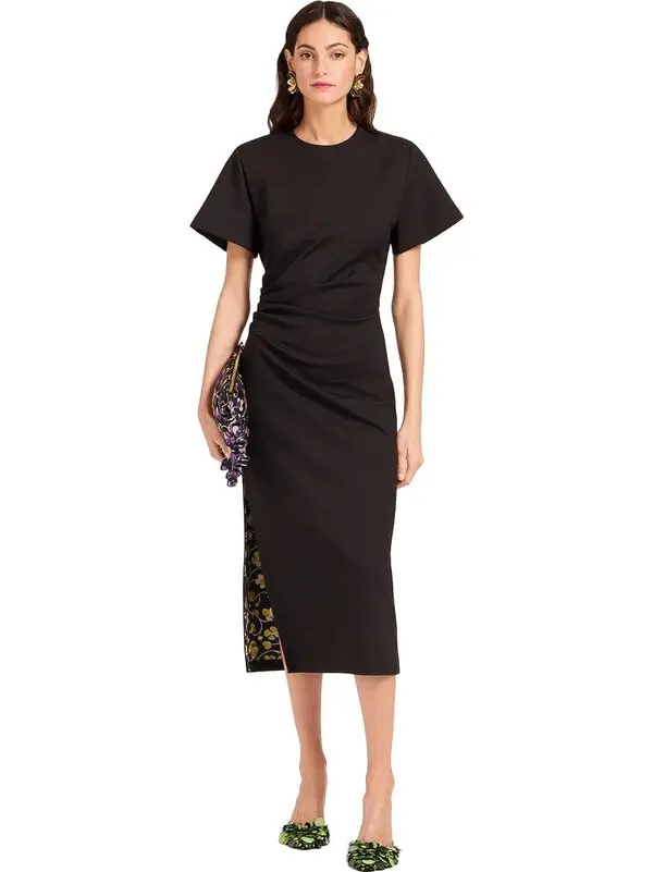 La DoubleJ Solid Double Punto Milano Lela Dress - Black
