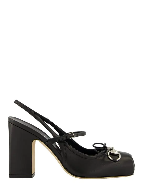 Gucci Horsebit Slingback Pumps - Black