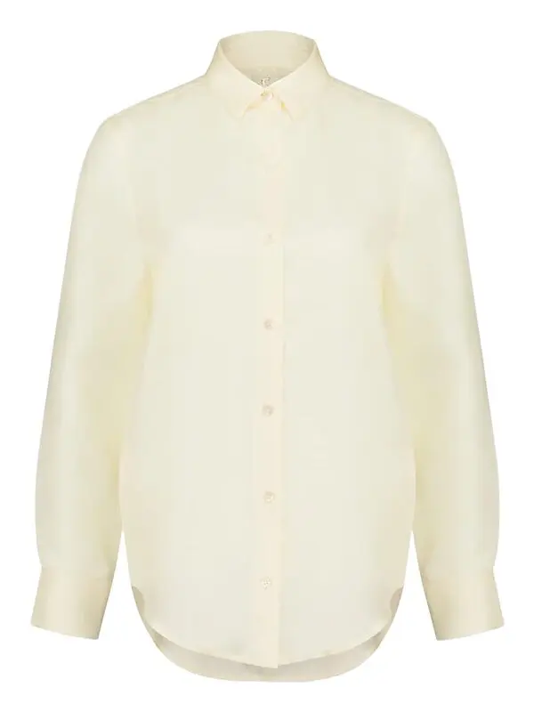 PAULA Silk Twill Shirt - Cream