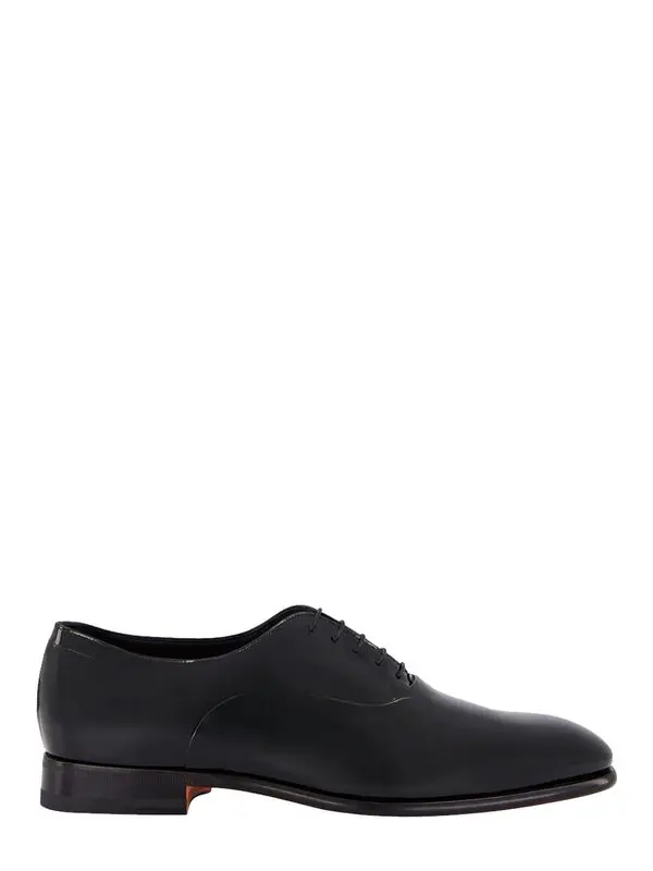 Santoni Patent Leather Oxford Shoes - Black