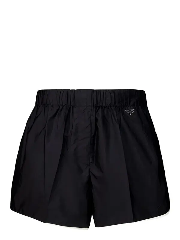 Prada Recycled Nylon High-waist Shorts - Black