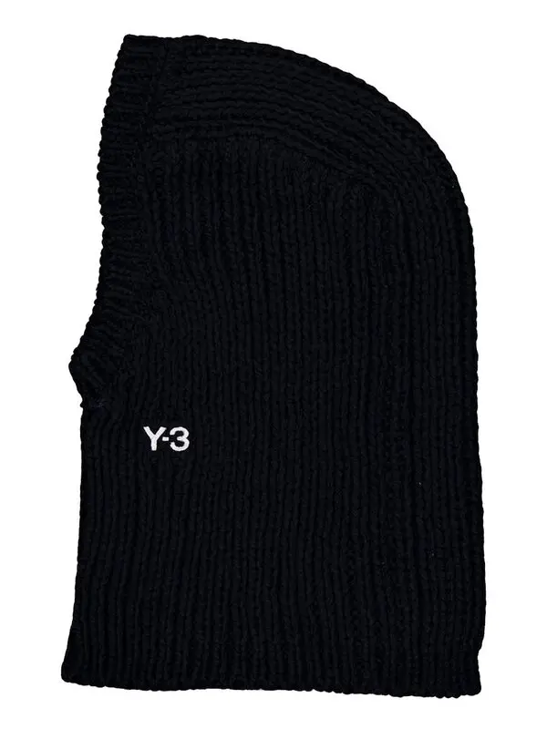 Y3 Ribbed Knit Hood - Black